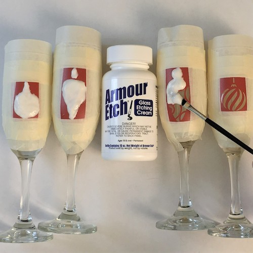 Bow & Ornament Champagne Flutes - Etchworld.com - Glass Etching ...