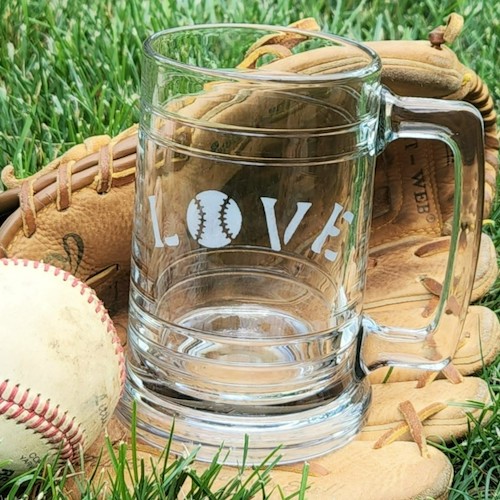 Love Baseball Mug - Etchworld.com - Glass Etching Supplies Superstore