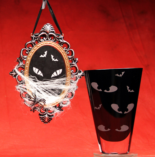 Spooky Eyes Mirror and Vase - Etchworld.com - Glass Etching Supplies ...