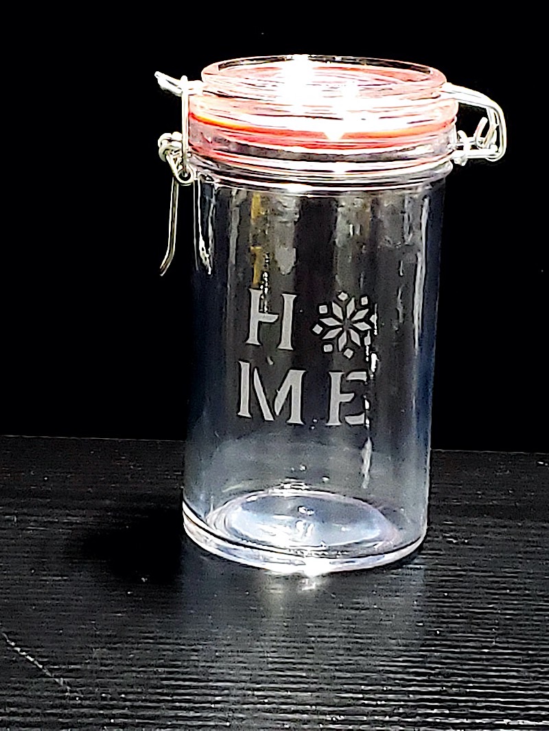 Snowflake Home Jar - Etchworld.com - Glass Etching Supplies Superstore