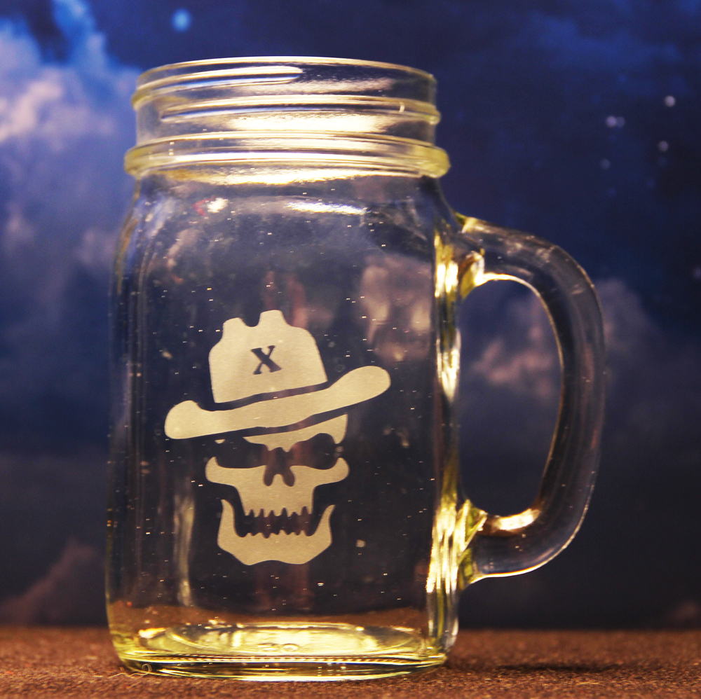 Cowboy Skull Mug - Etchworld.com - Glass Etching Supplies Superstore