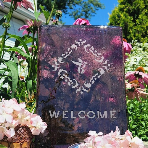 Hummingbird Welcome - Etchworld.com - Glass Etching Supplies Superstore